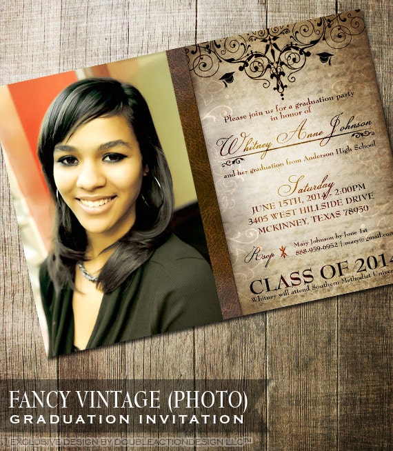 Vintage Graduation Invitations
