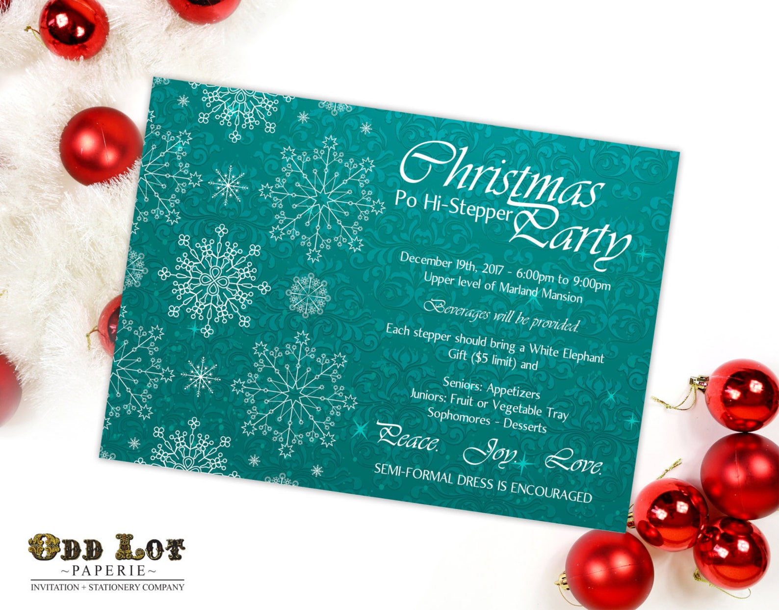 Snowflake Christmas Invitation Printable Christmas Invites | Etsy