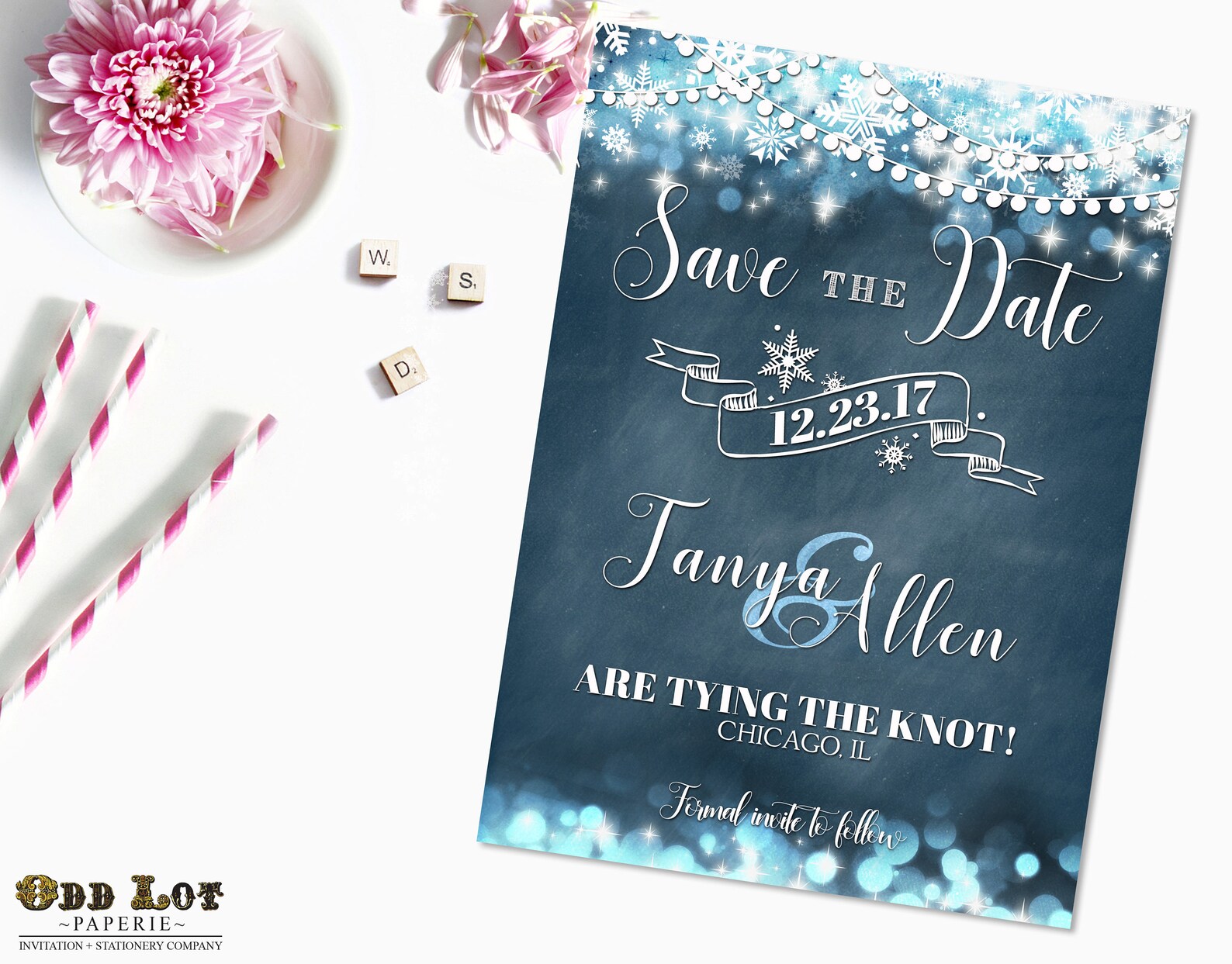 Snowflake Wedding Invitation Set Winter Wedding Invitations - Etsy