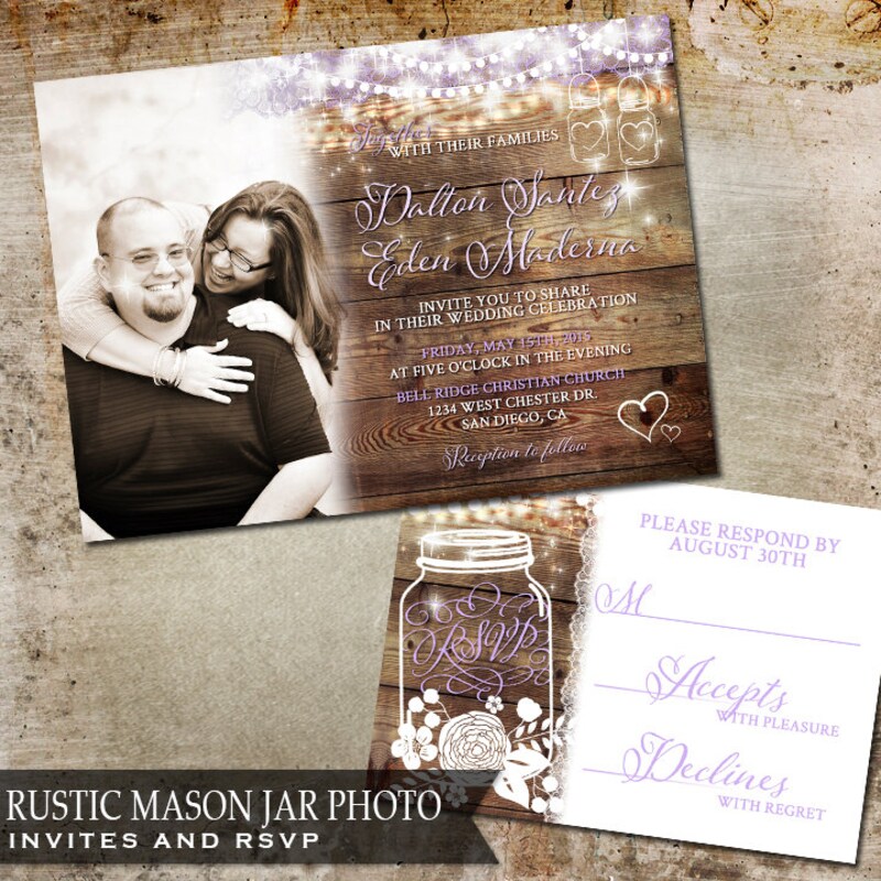 Mason Jar Invitation - Etsy