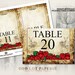 Printable Table Number Folded Cards DIY Table Number Card - Etsy