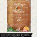 Rustic Wedding Invitation Featuring Vintage Flowers on a Rustic Wood ...
