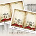 Printable Table Number Folded Cards DIY Table Number Card - Etsy