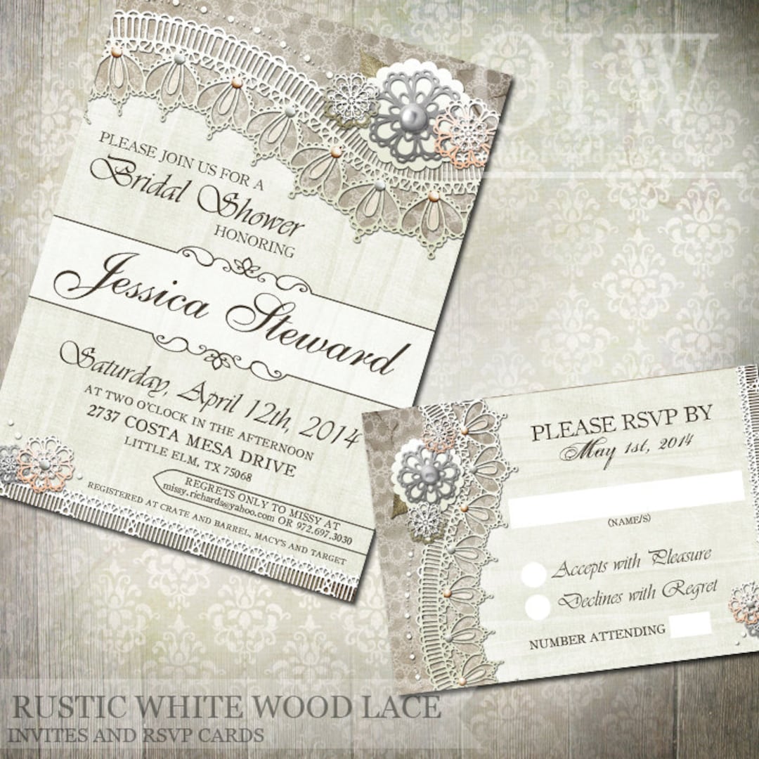 Diy Lace Wedding Invitations
