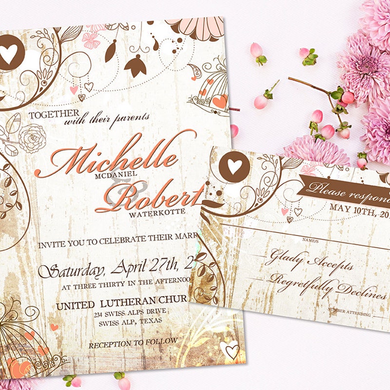 Shabby Chic Invites - Etsy