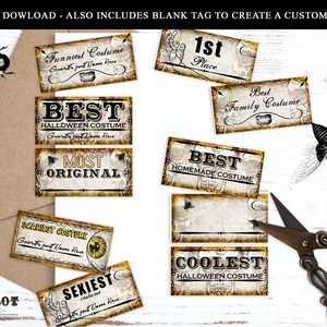 Halloween Entry Ballots, Halloween Costume Contest Labels, Halloween ...