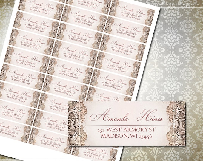 Vintage Victorian Address Labels DIY Avery Labels for Printing Yourself ...