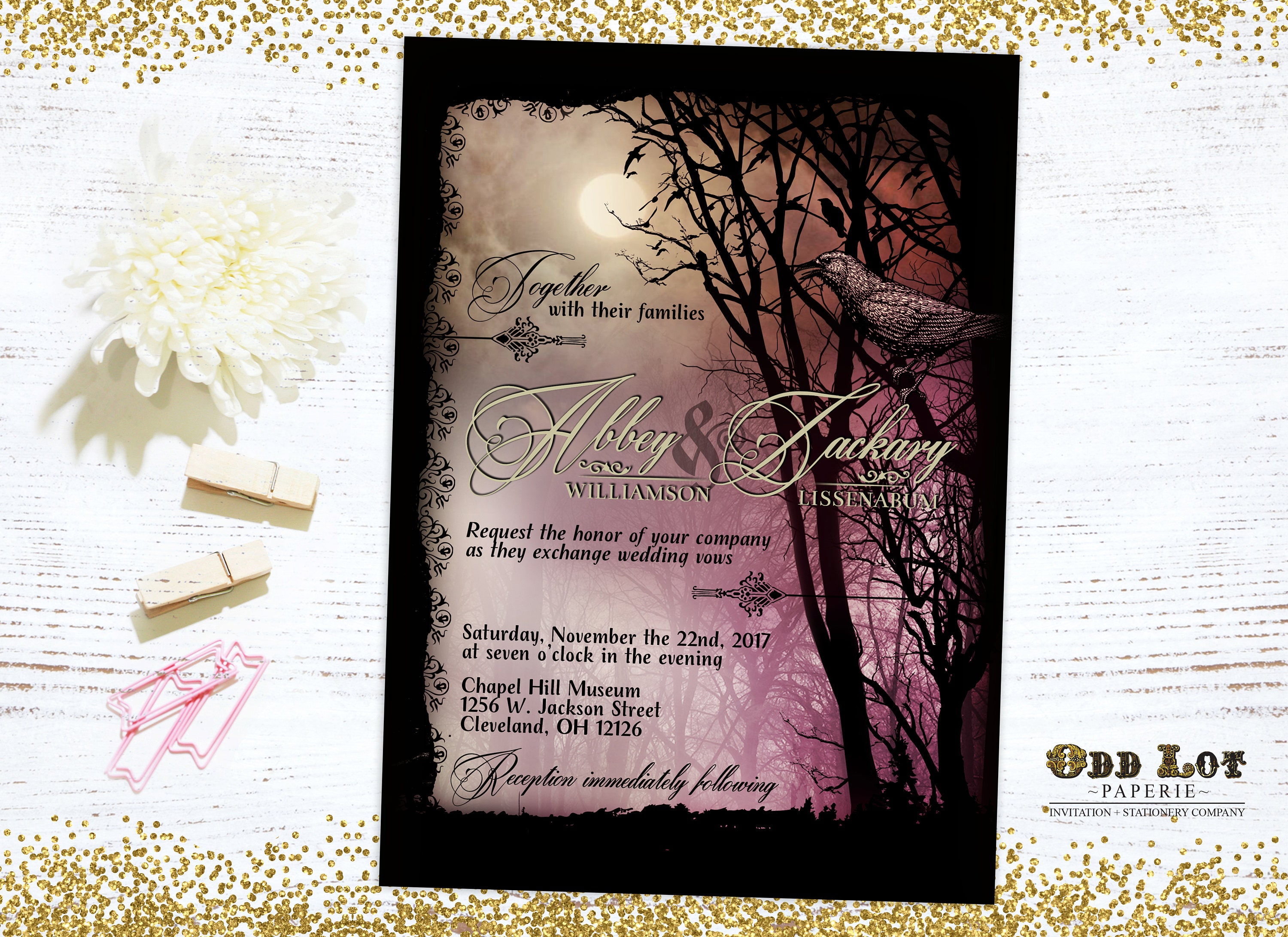 Halloween Wedding Invitation Set Printable Halloween Wedding | Etsy