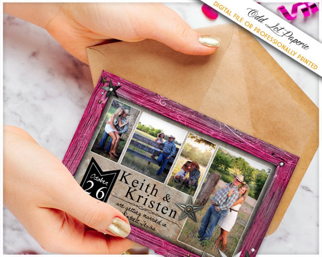 Rustic Save the Date Country Rustic Wood PRINTABLE Digital or Printed ...