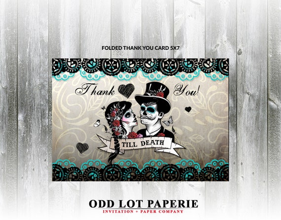 Calaveras Sugar Skull Thank You Card, Thanks, Thank You Printable Card ...