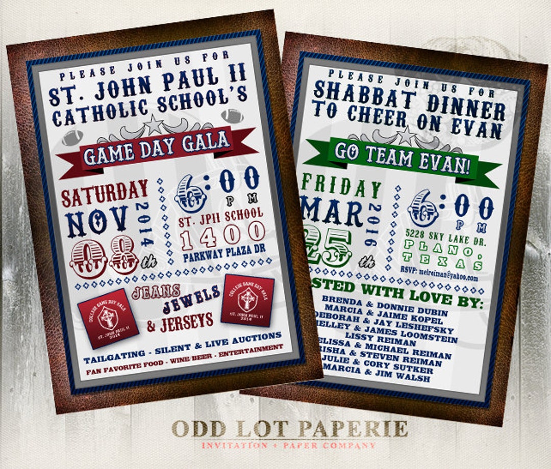 Football Invitation, Superbowl Invitation, Superbowl Party, Sports ...