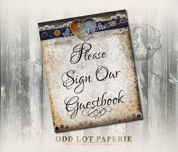 Printable Rustic Wedding Sign, Rustic Wedding, Nautical Wedding Sign ...