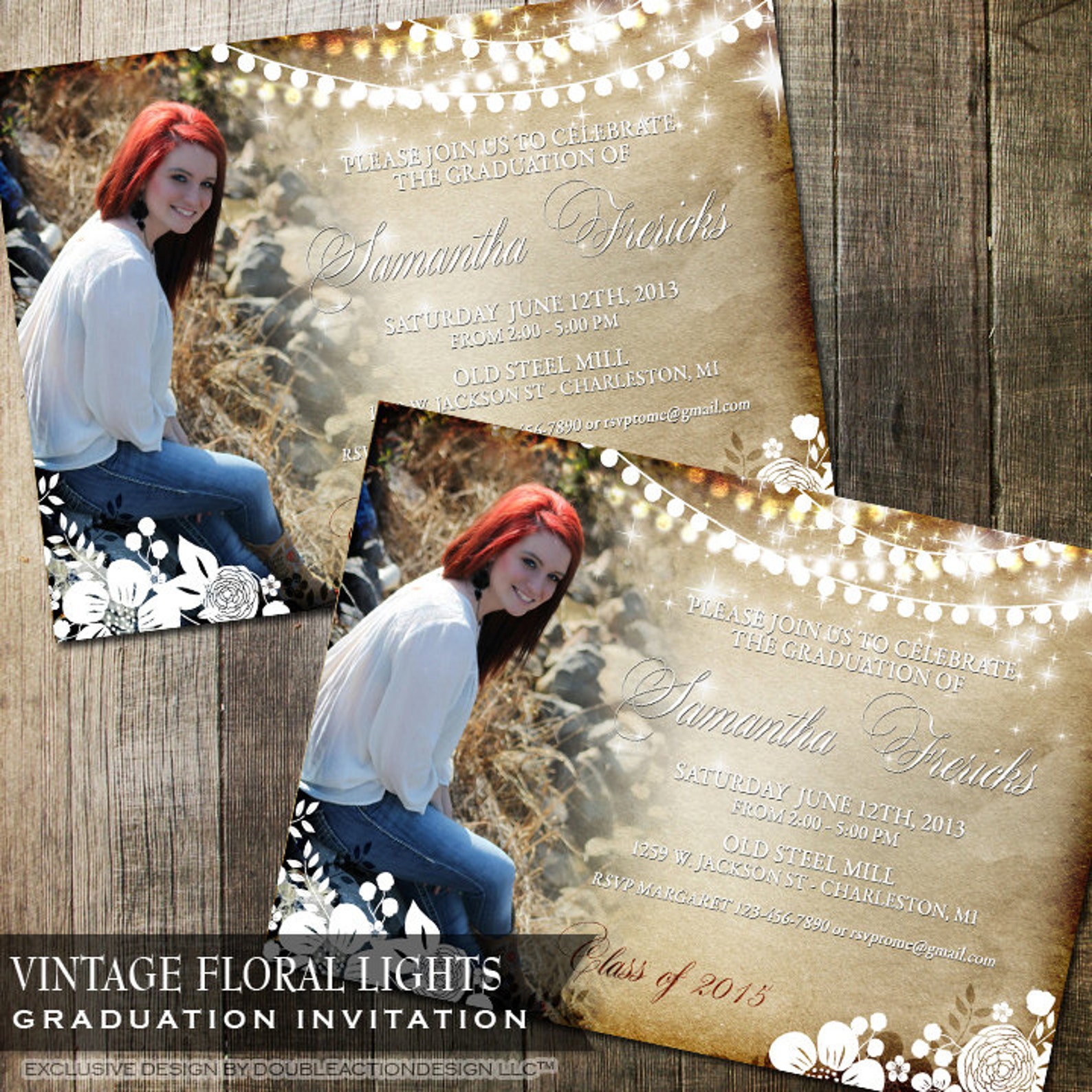Rustic Graduation Invitation Graduation Photo Invitation - Etsy