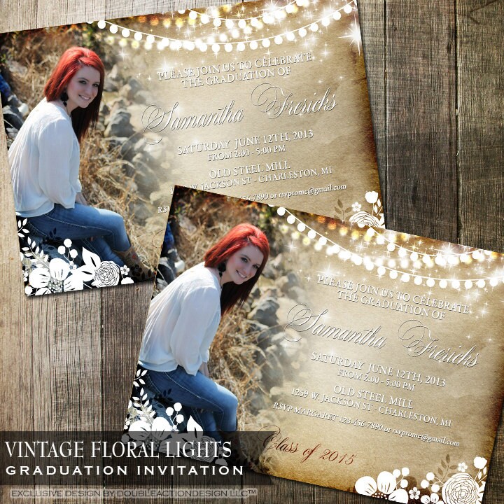 Rustic Graduation Invitation Graduation Photo Invitation - Etsy