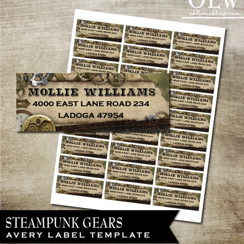 Steampunk Labels - Etsy