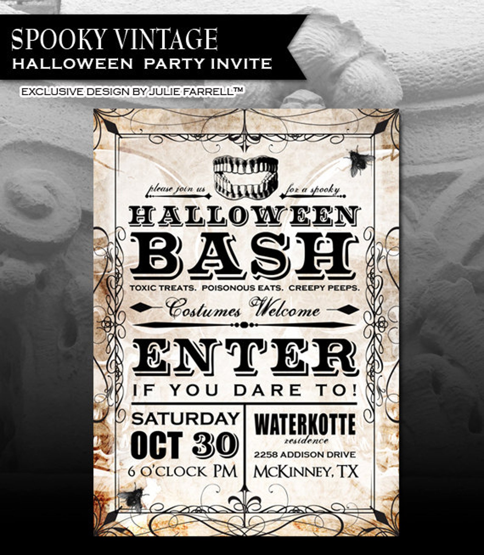 Halloween Invitation Printable Halloween Invite Party - Etsy