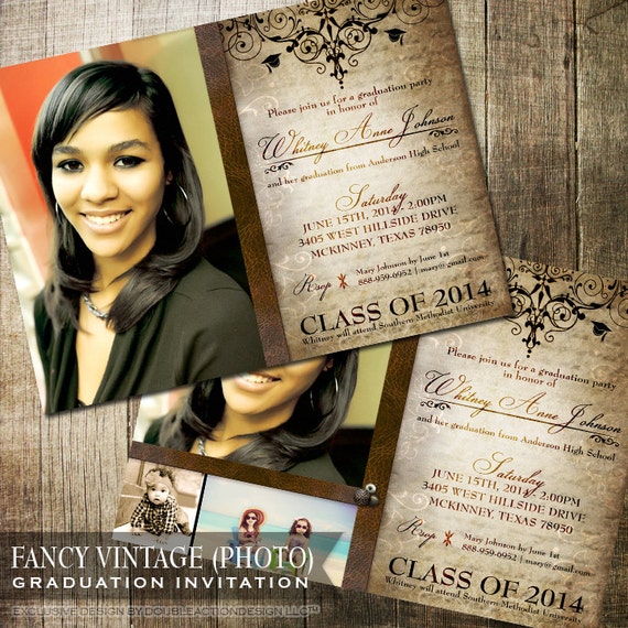 Rustic Graduation Invitations