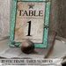 Rustic Turquoise Frame Wedding Reception Table Numbers 1-10 Jpg Pdf ...