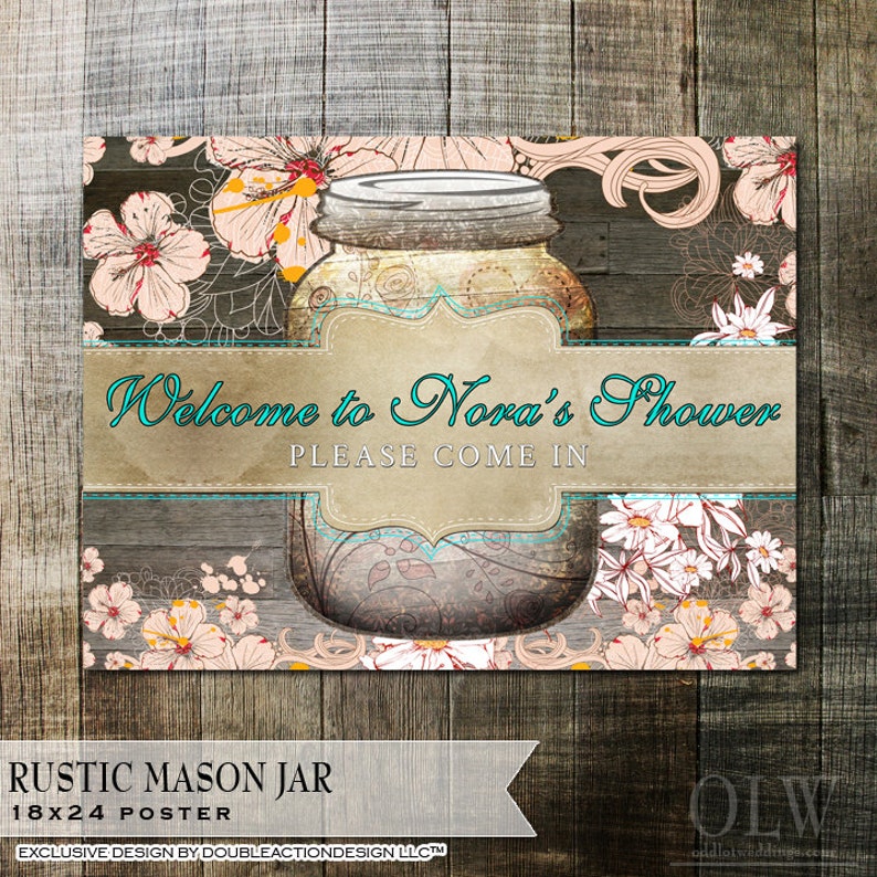 Rustic Mason Jar Bridal Shower Invitation and Stationery Party - Etsy