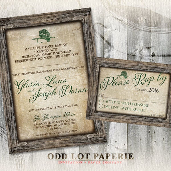 Fishing Wedding Invitation Template - Etsy