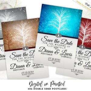 Winter Save the Date Card Winter Wonderland Holiday Save the Date ...