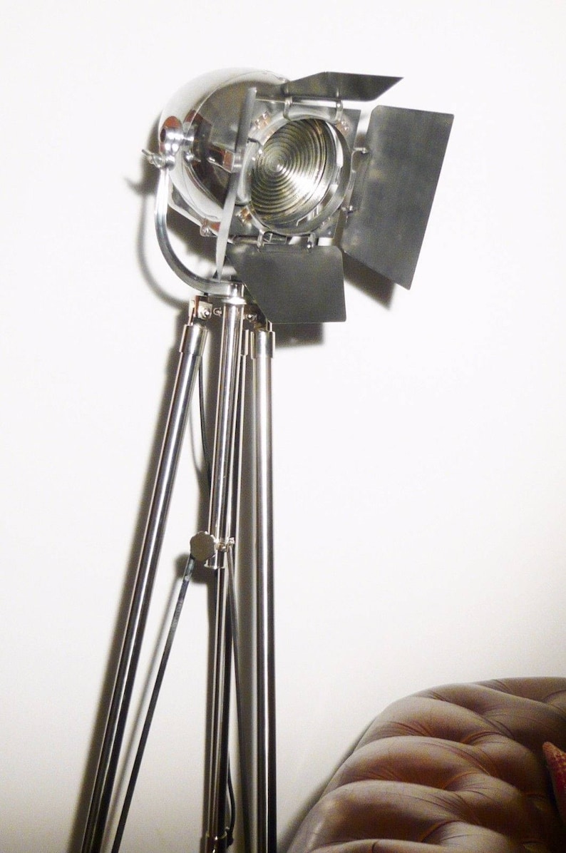 Vintage Theatre Light Antique Strand Floor Light Industrial Studio Spot ...