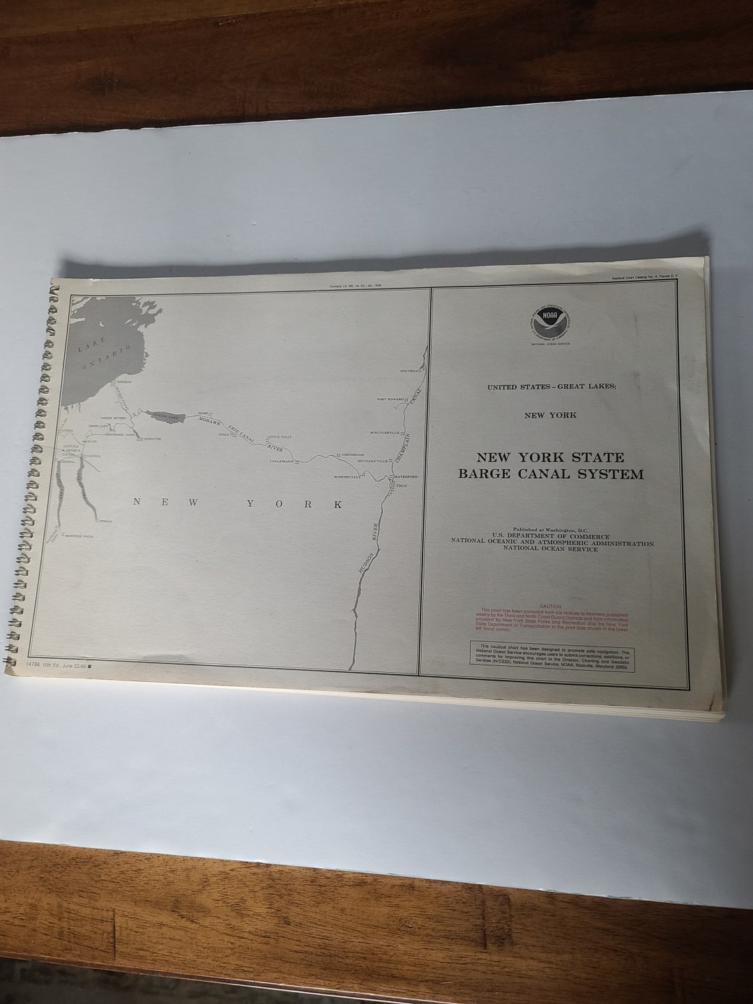 Vintage New York State Barge Canal System 1985 Chart and Maps Softcover ...