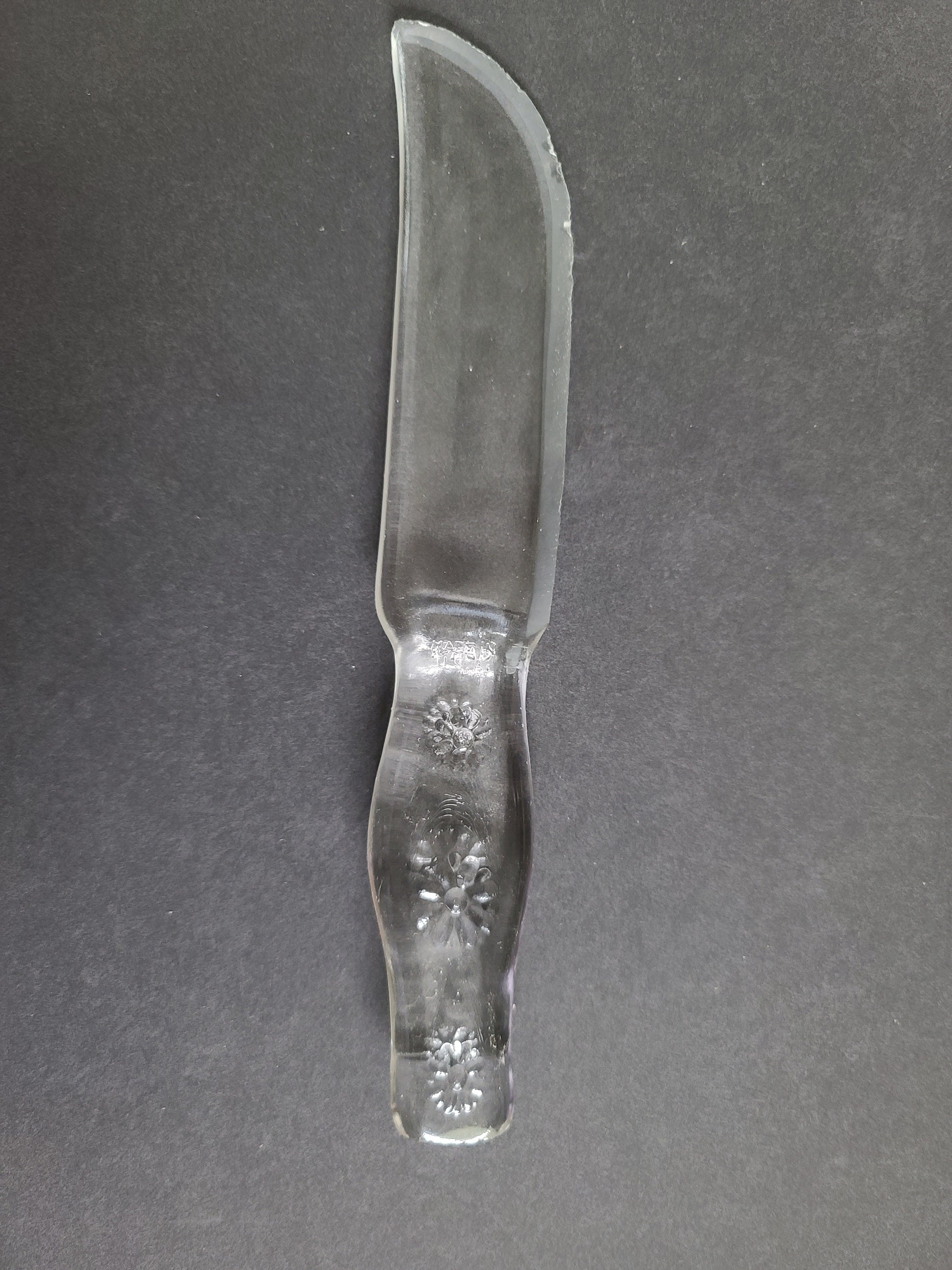 Vintage DUR-X Glass Fruit and Cake Knife Didio Bros. Cut Glass Co ...
