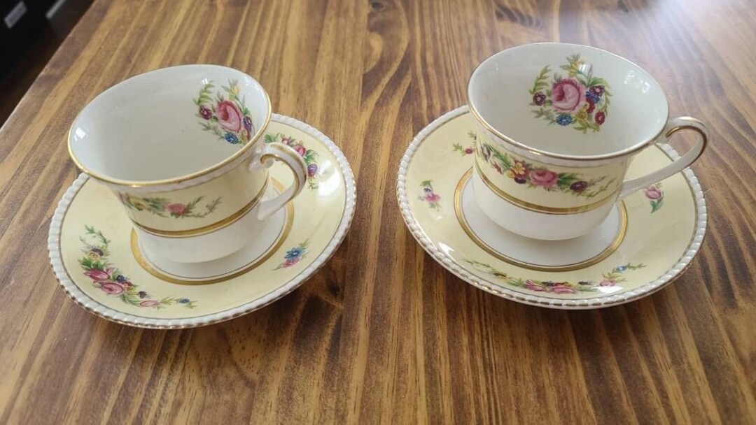 Simpsons Potters LTD Ambassador Ware England Teacups & Saucers Floral ...