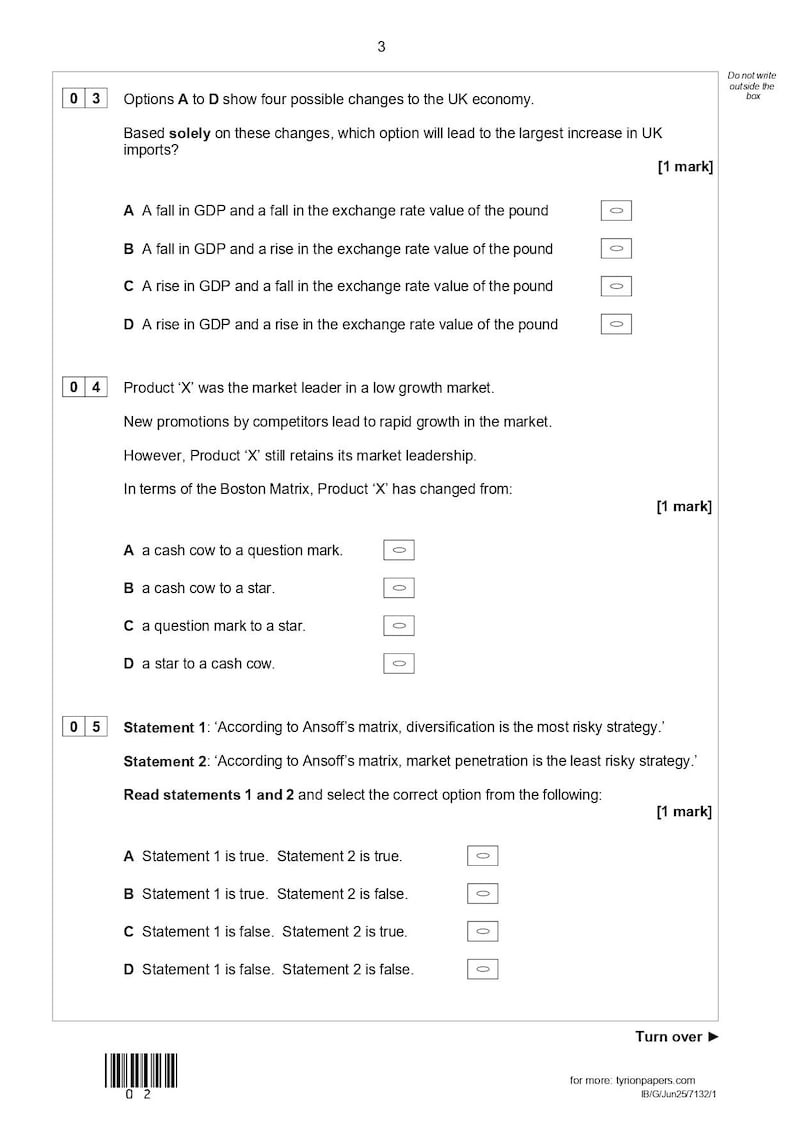 AQA A-level Business Paper 1 May 2025 Question Paper and Mark Scheme ...