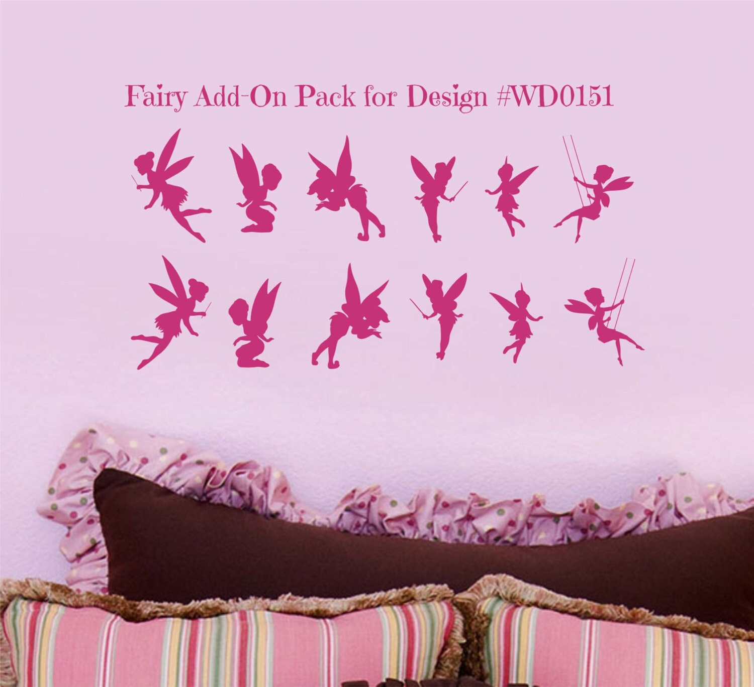 Fairy Name Wall Decal Personalized Name Decal Girls Name | Etsy