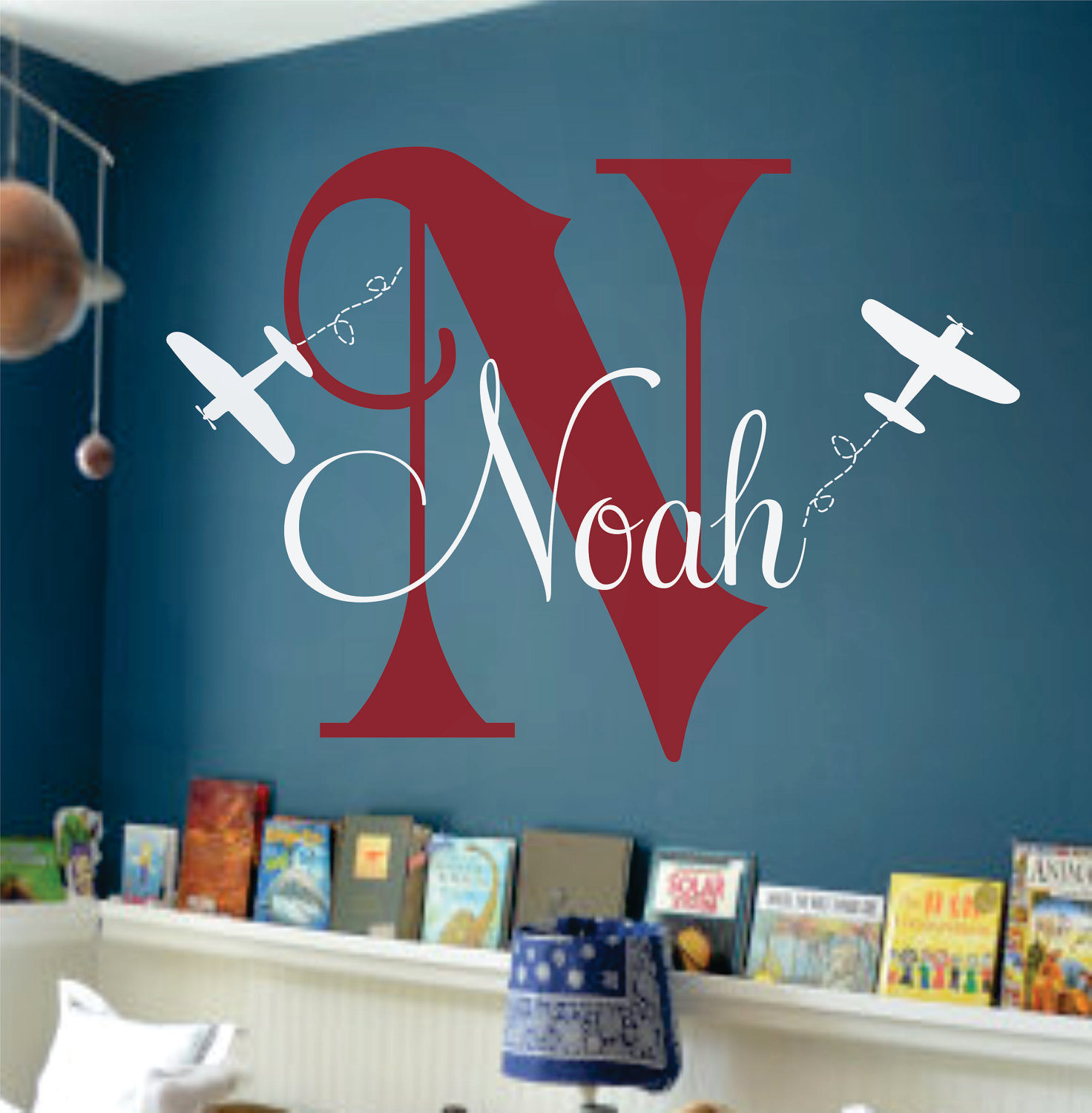 Airplane Decal Plane Pack Medium Add-On for Initial and Name | Etsy