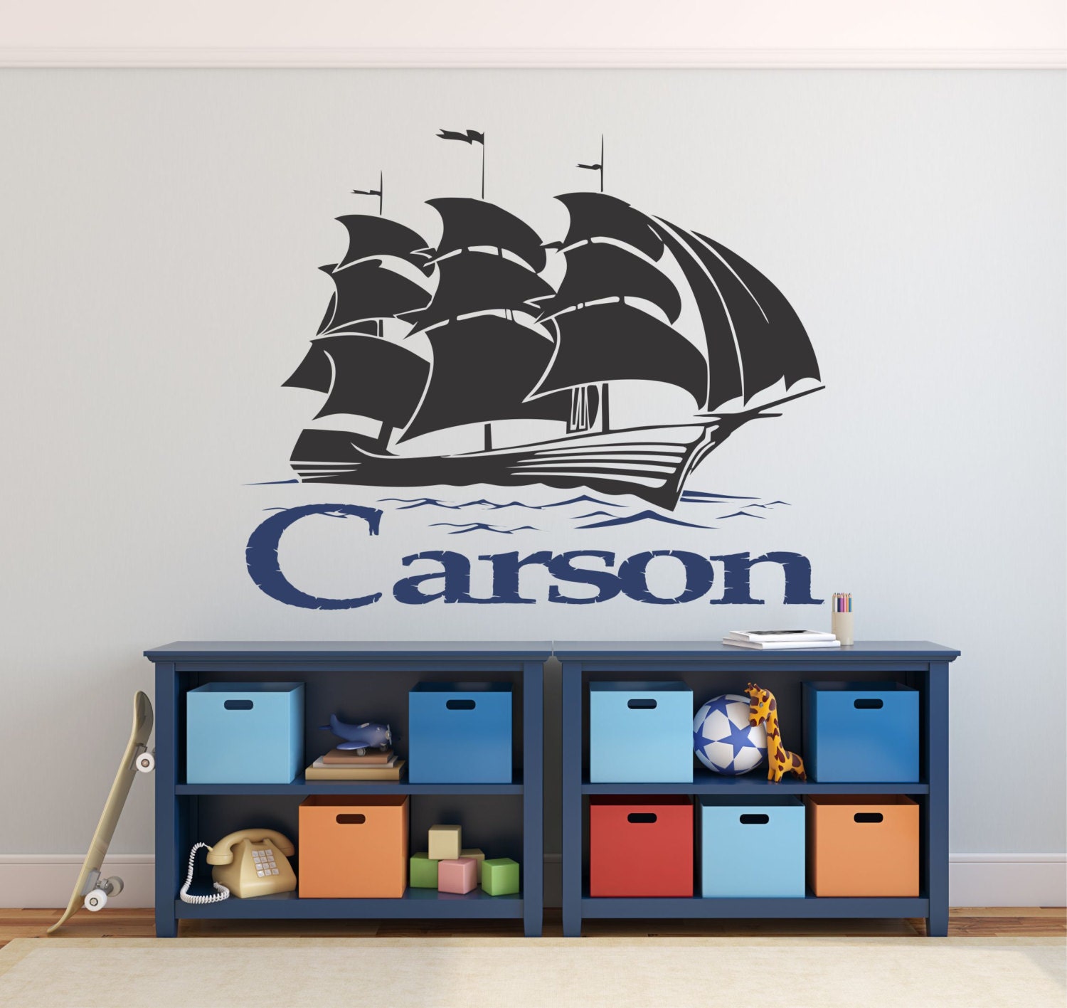 Nautical Boat Name Decal Sailing Ship Decal Sail Boat Decor - Etsy