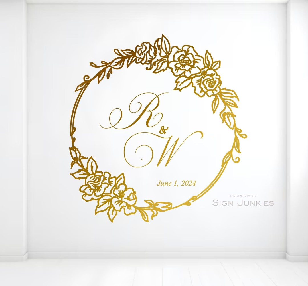 Elegant Dance Floor Decal for Wedding Beautiful Round Floral Design - Etsy