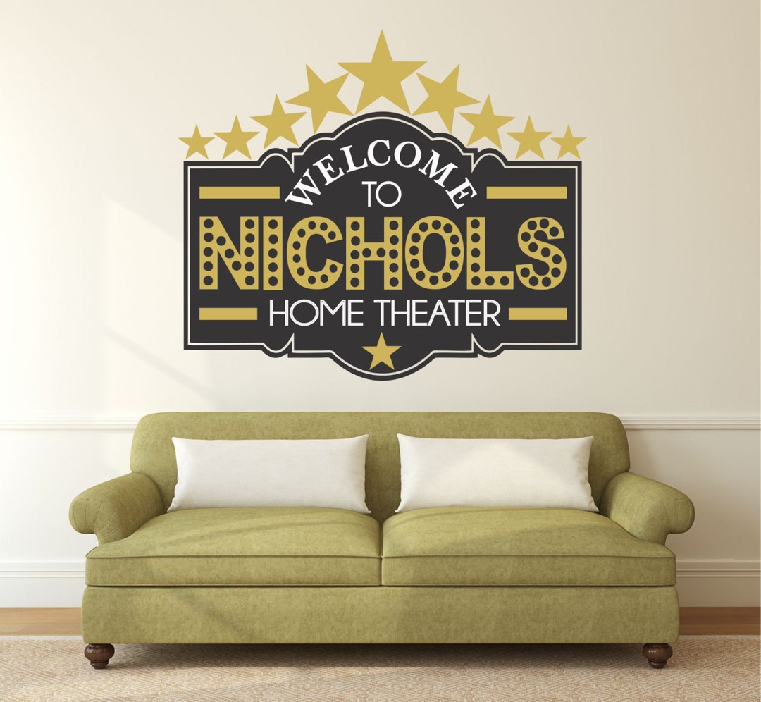 Personalized Home Theater Decal: Custom Movie Room Decor - Etsy
