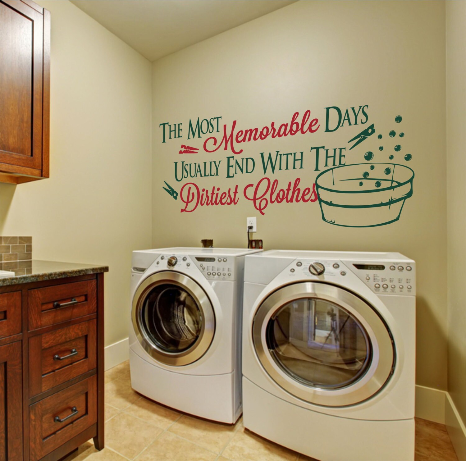 Laundry Wall Decal Laundry Decor the Most Memorable Days | Etsy