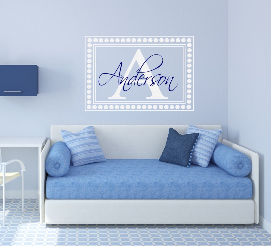 Personalized Polka Dot Name Decal: Nursery Decor - Etsy