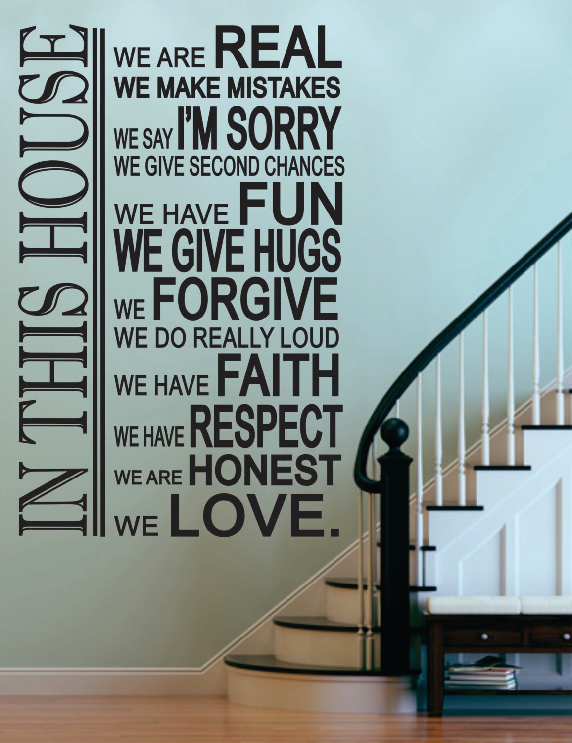 In This House Decal, Family Decal, Family Decor, House Rules Decal ...