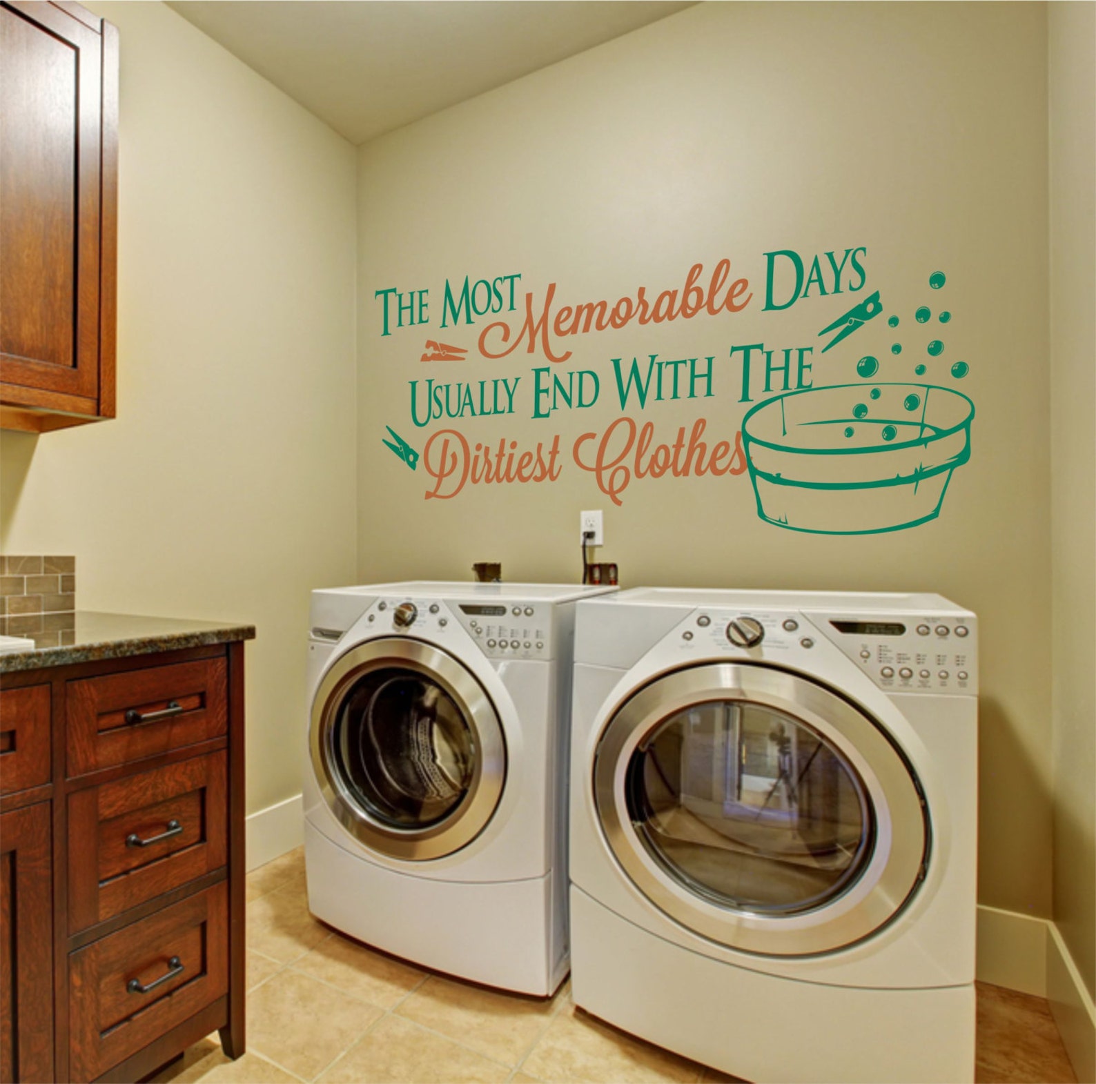 Laundry Wall Decal Laundry Decor the Most Memorable Days - Etsy