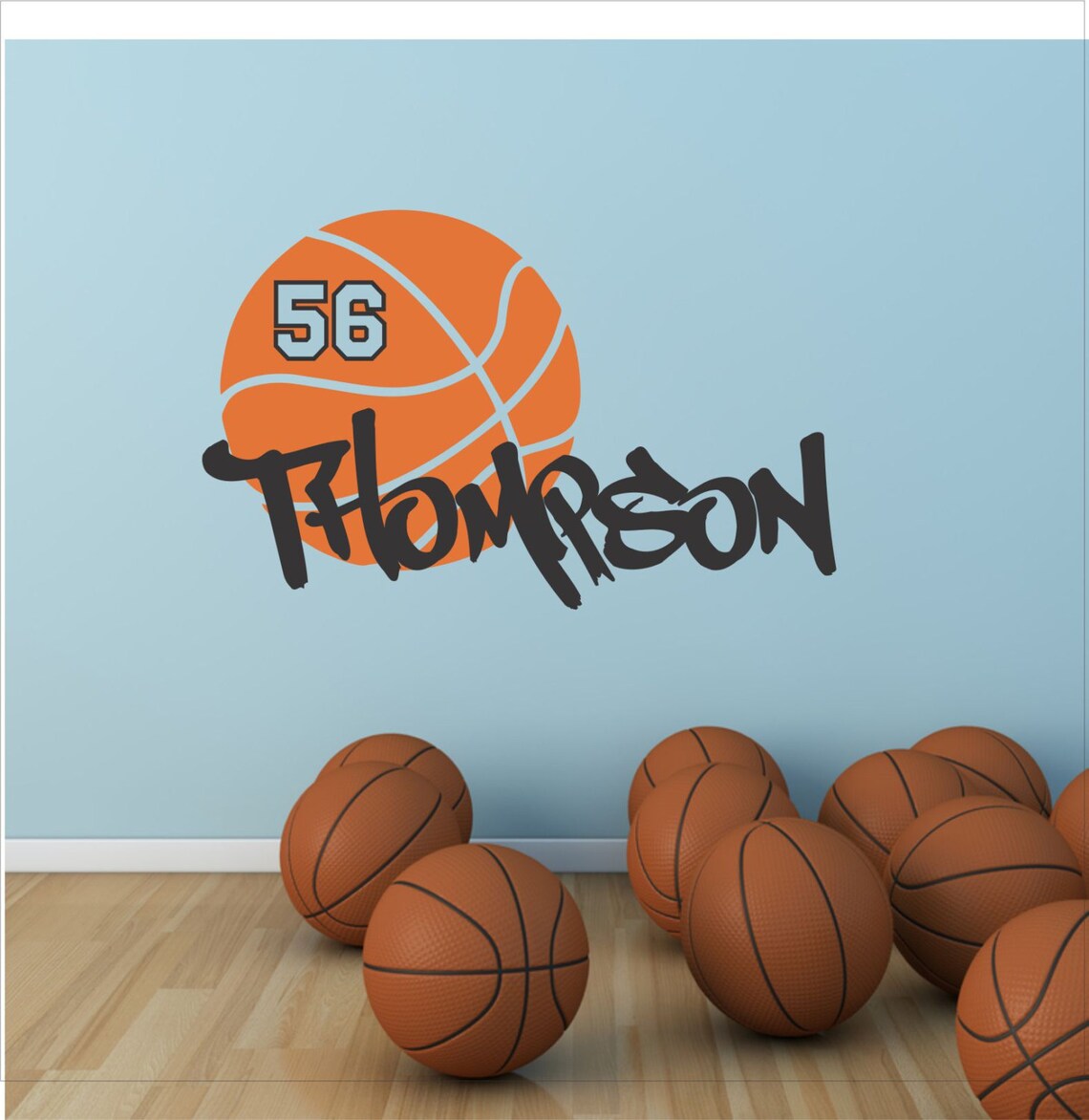 Personalized Basketball Name Decal Basketball Nursery Sports - Etsy