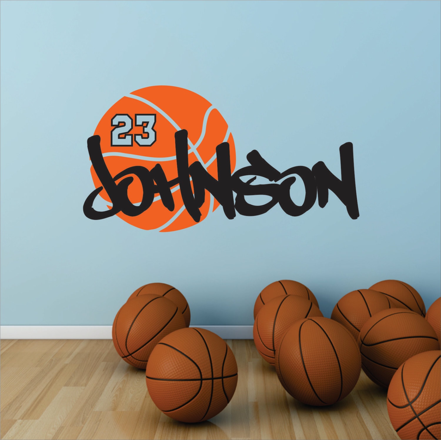 Personalized Basketball Name Decal Basketball Nursery Sports - Etsy
