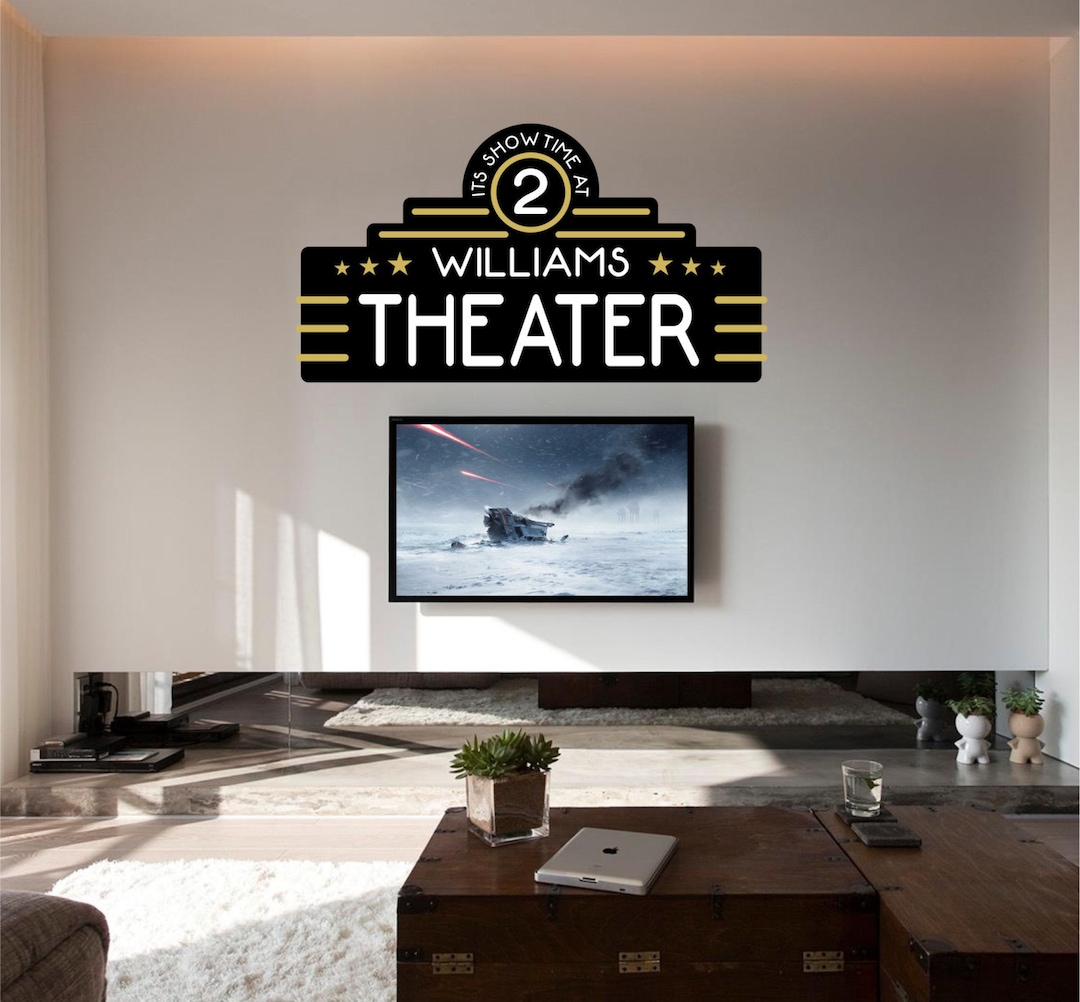 Personalized Home Theater Decal: Custom Movie Room Decor - Etsy