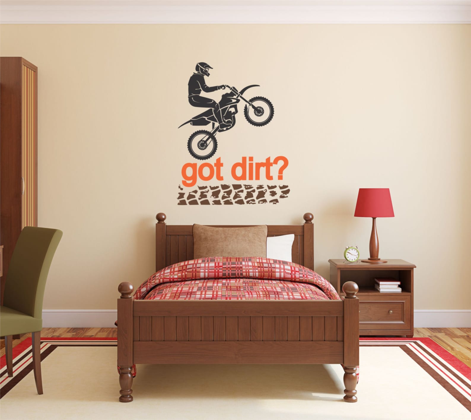 Motocross Wall Decal Motocross Decor Dirt Bike Wall Decal - Etsy