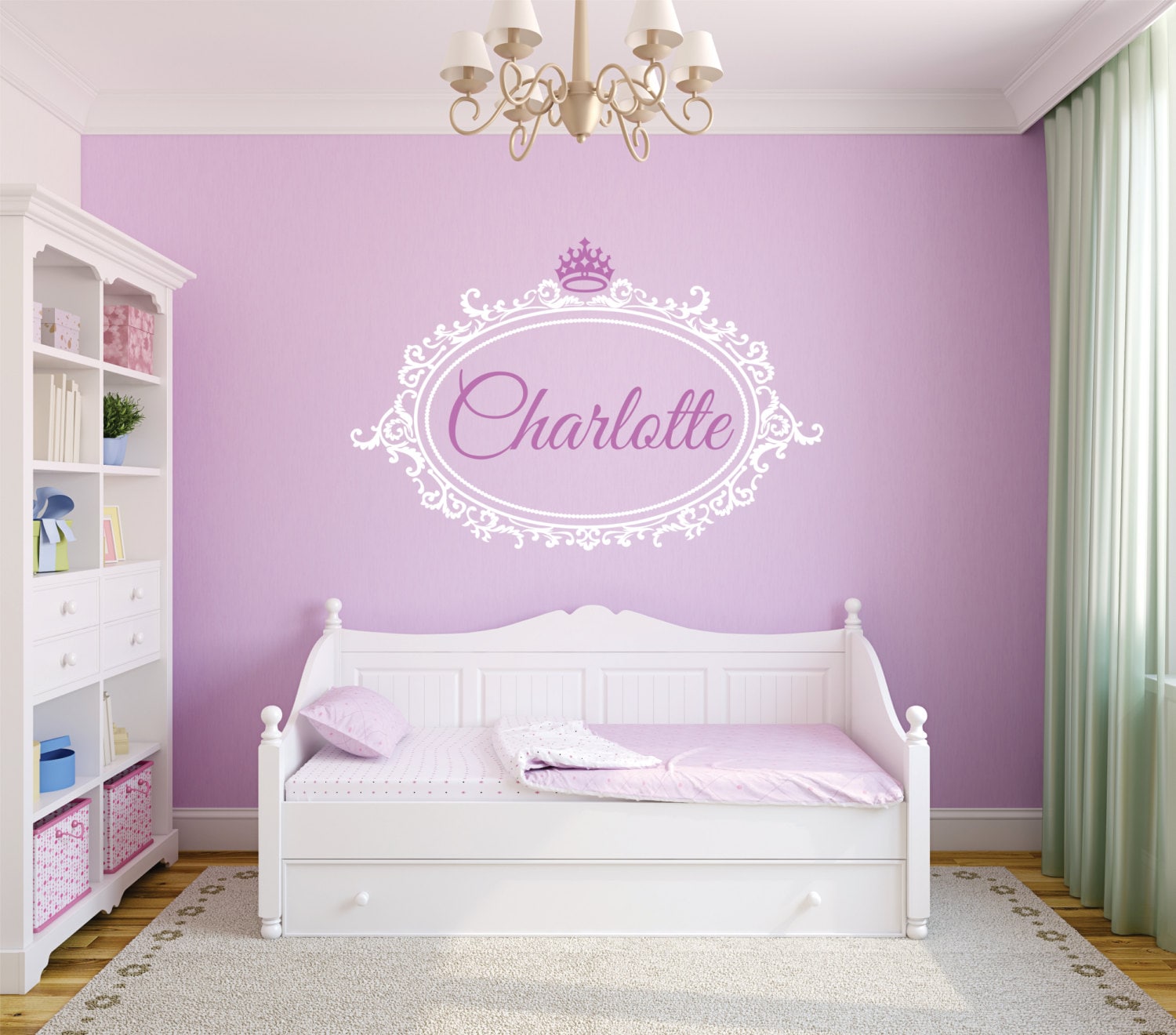 Princess Name Decal Elegant Personalized Frame Baby Nursery - Etsy