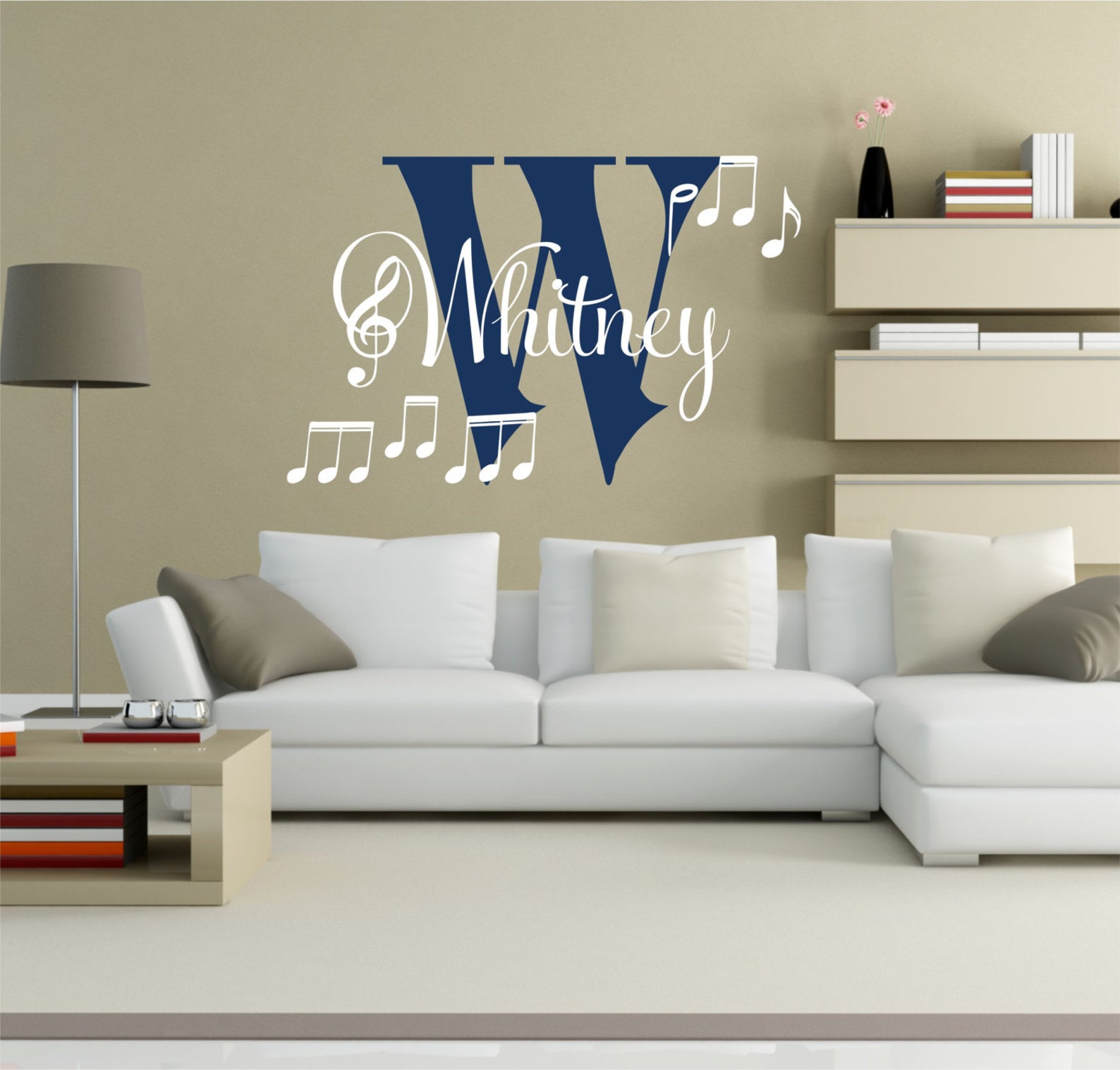 Music Note Wall Decal Music Note Decor Musical Wall Decal - Etsy