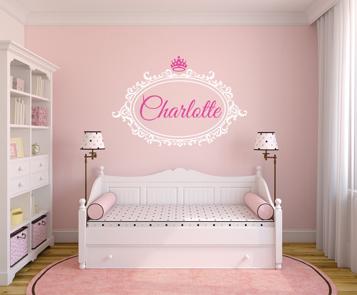 Princess Name Decal Elegant Personalized Frame Baby Nursery - Etsy