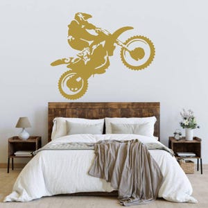 Motocross Wall Decal Dirt Bike Decor Kids Motorcycle Personalized - Etsy