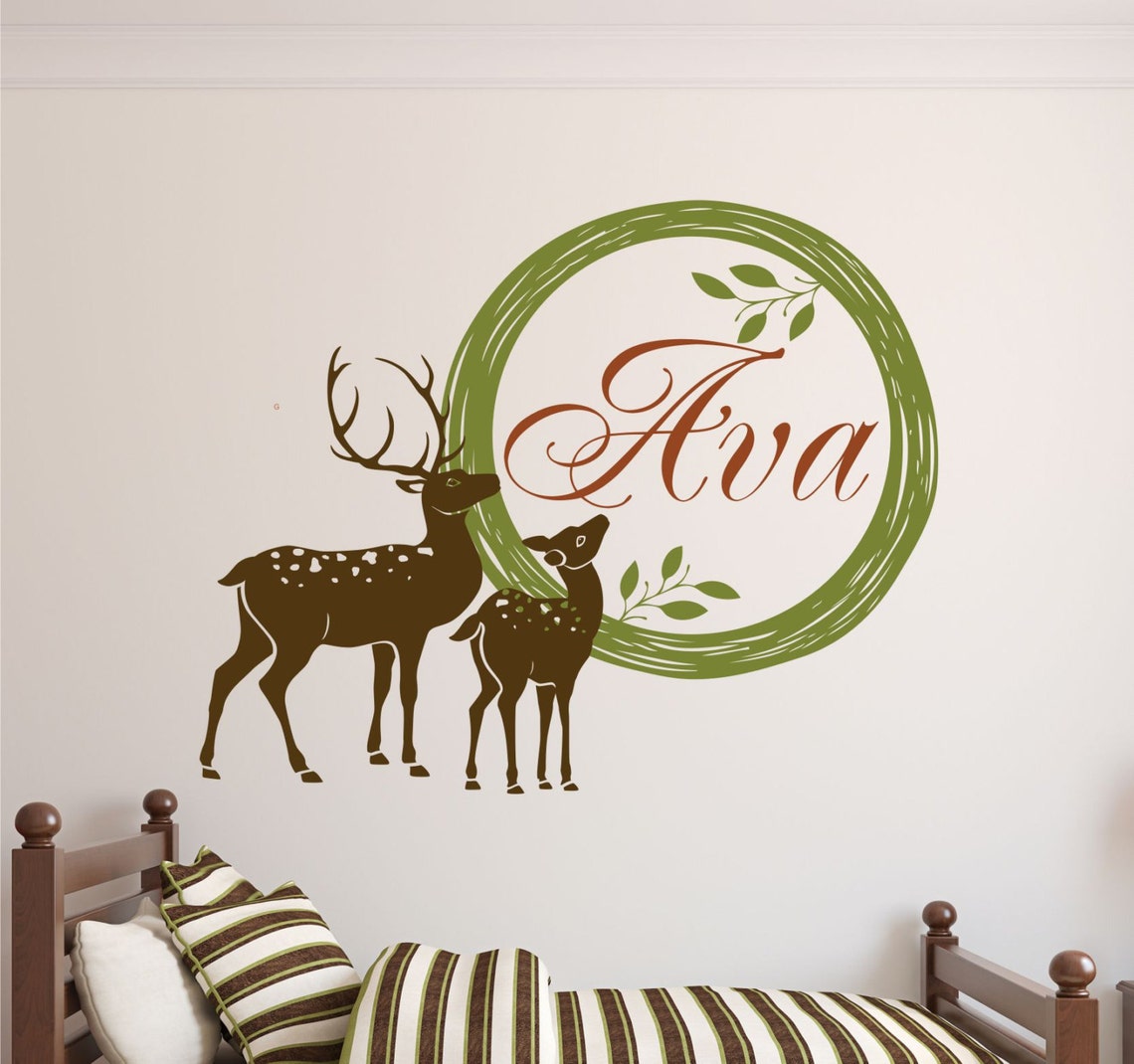 Personalized Deer Wall Decal: Hunting Cabin Decor - Etsy