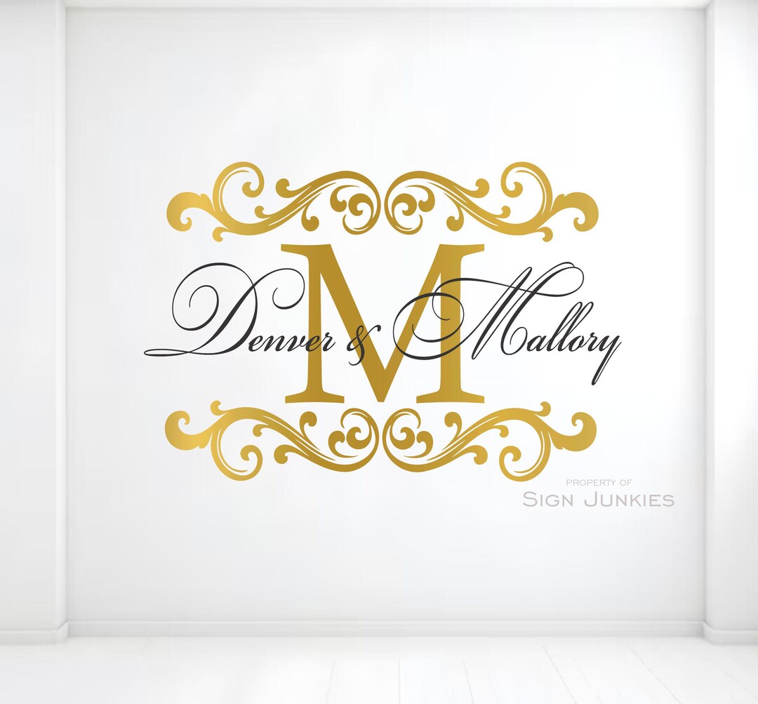 Personalized Wedding Dance Floor Monogram Vinyl Decal - Etsy