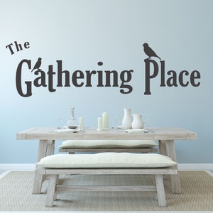 The Gathering Place Decal: Family Room Bird Decor - Etsy